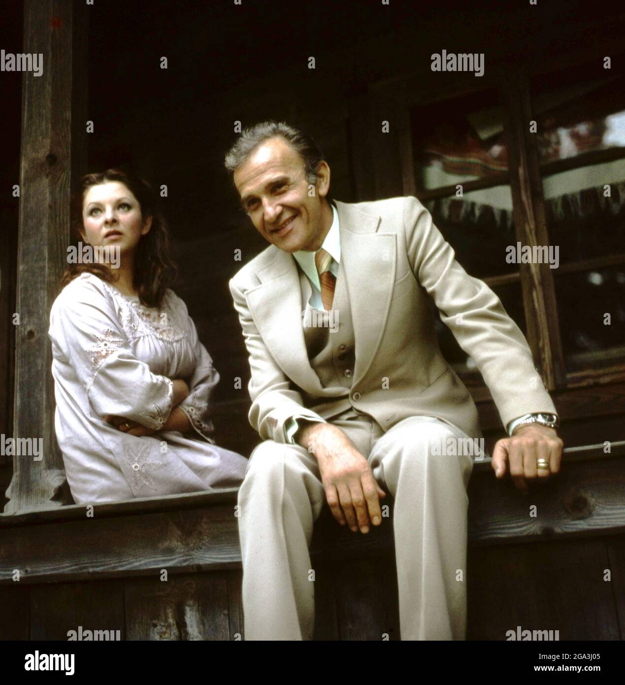 Romanian actors Mariana Mihut & Emanoil Petrut, approx. 1980 Stock ...