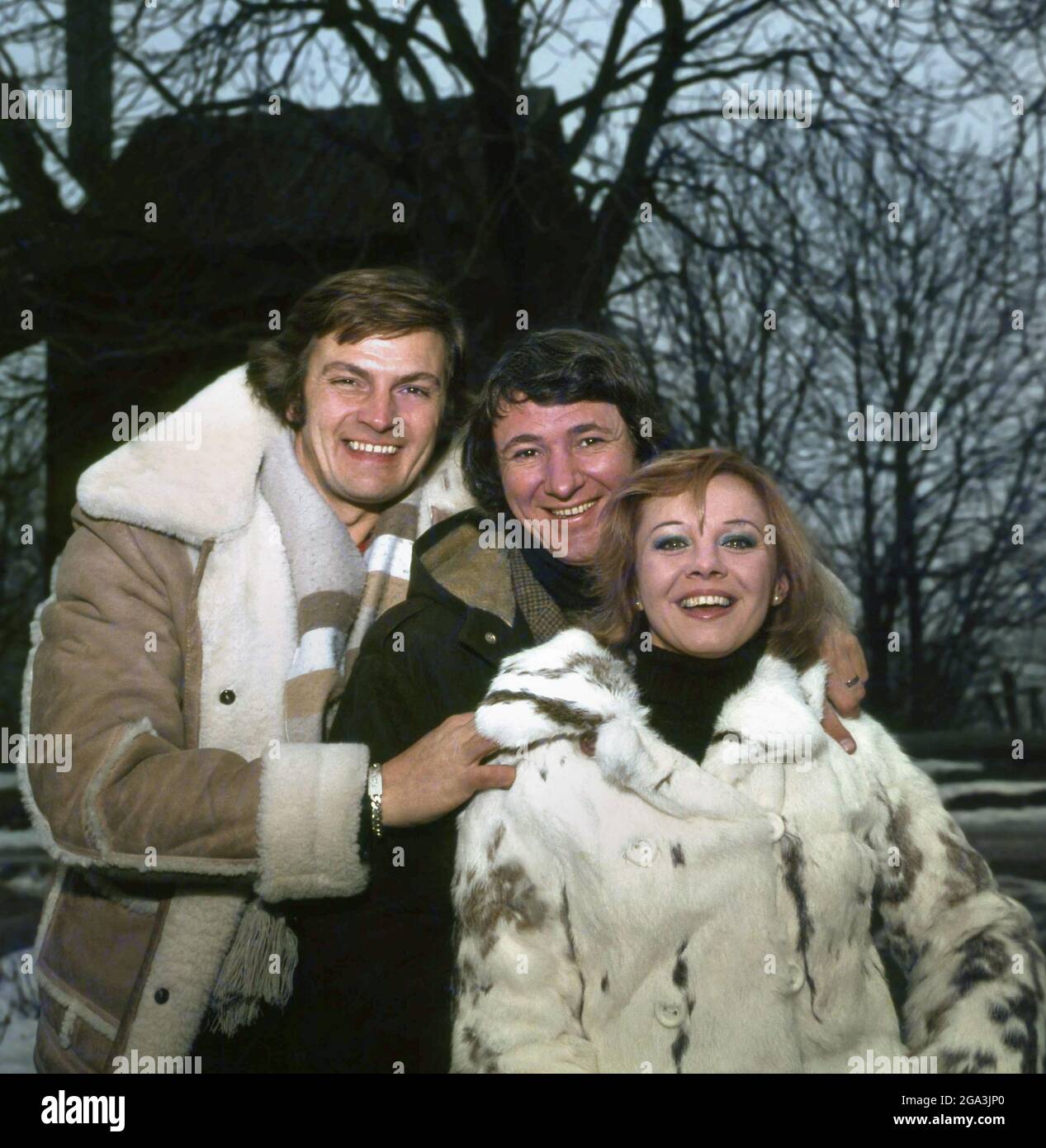 Romanian actors Florin Piersic, Ștefan Iordache & Adina Popescu, approx ...