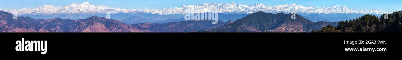 Mount Chaukhamba, Himalaya, panoramic view of Indian Himalayas, great ...