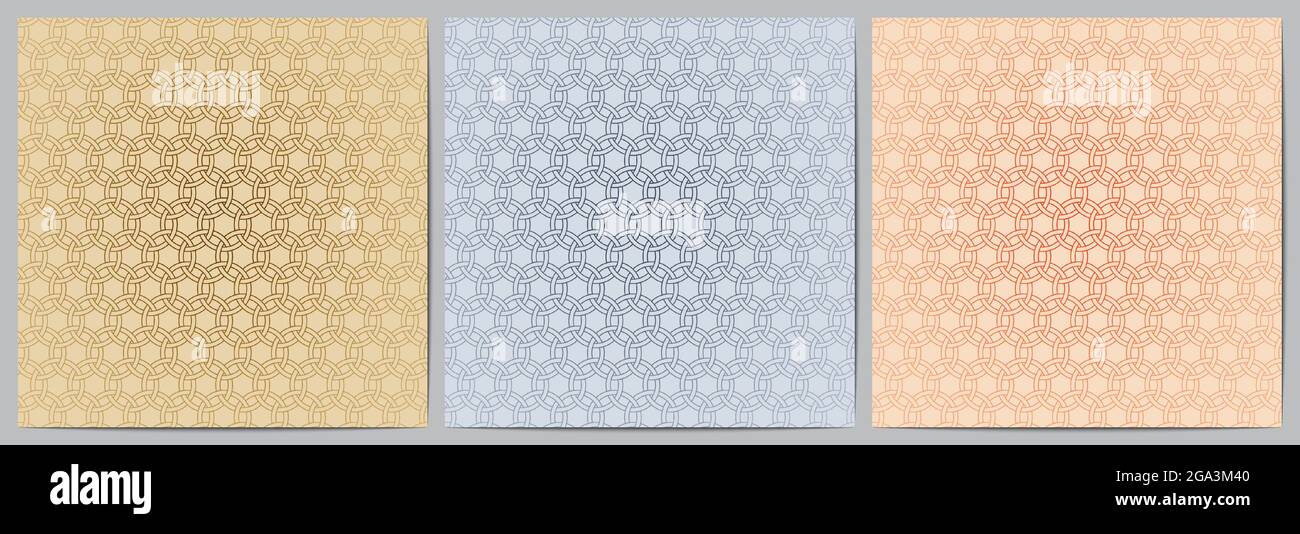 Set of abstract geometric pattern modern background with circle ...