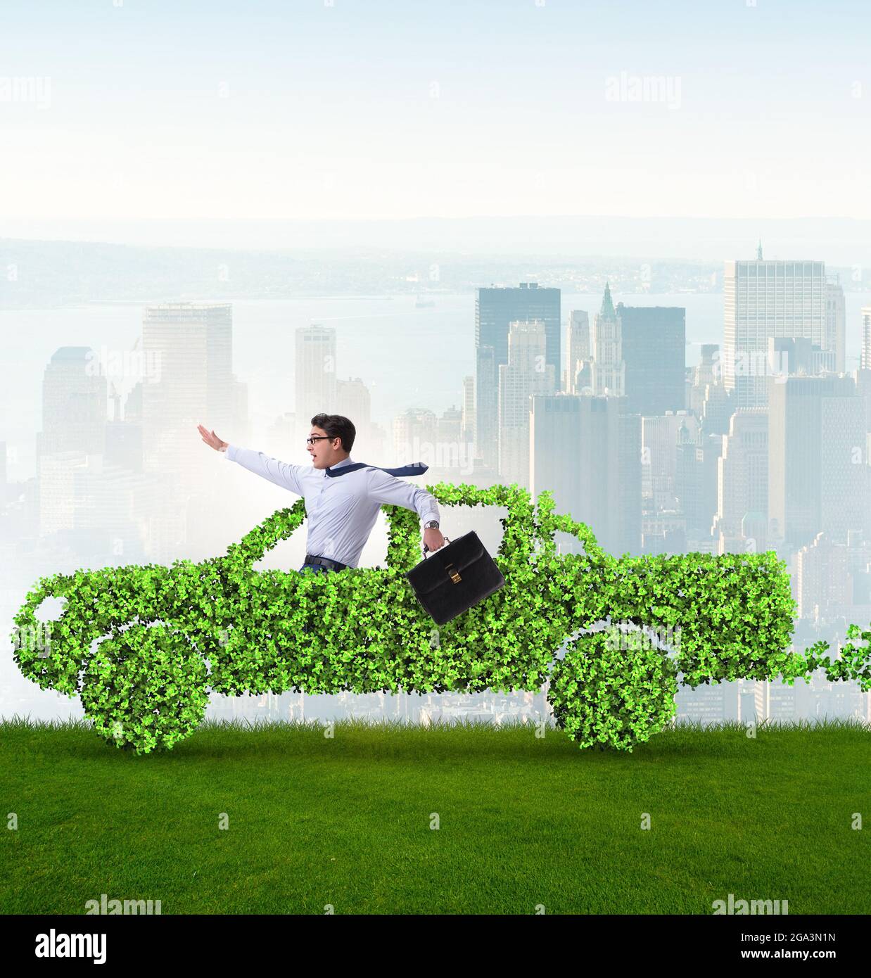 The concept of clean fuel and eco friendly cars Stock Photo - Alamy
