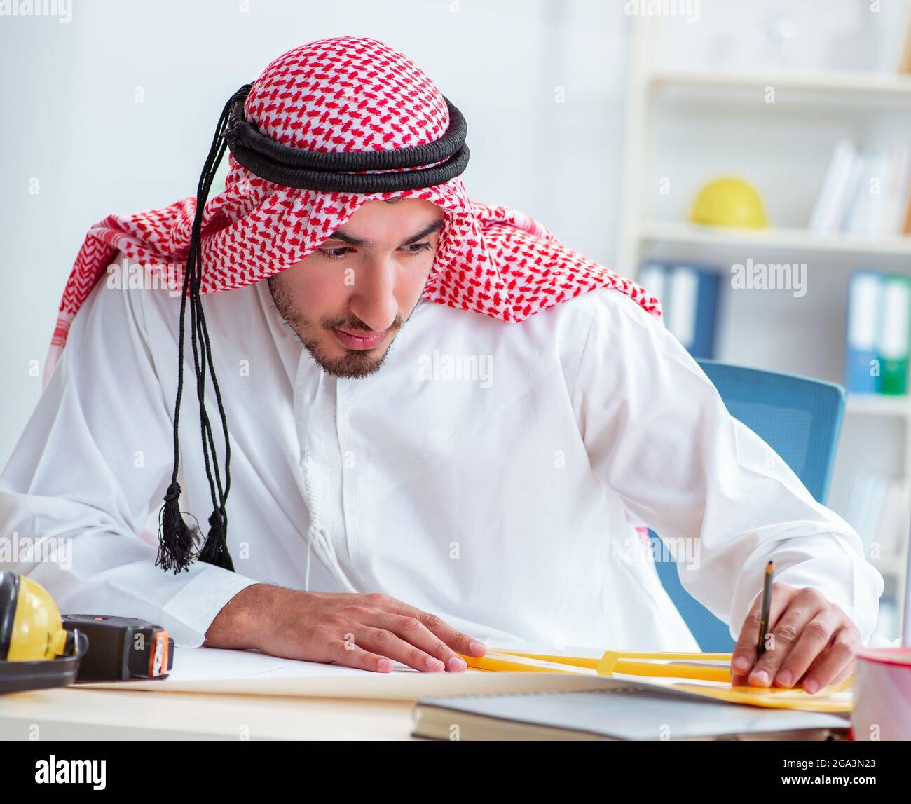 The arab engineer working on new project Stock Photo - Alamy