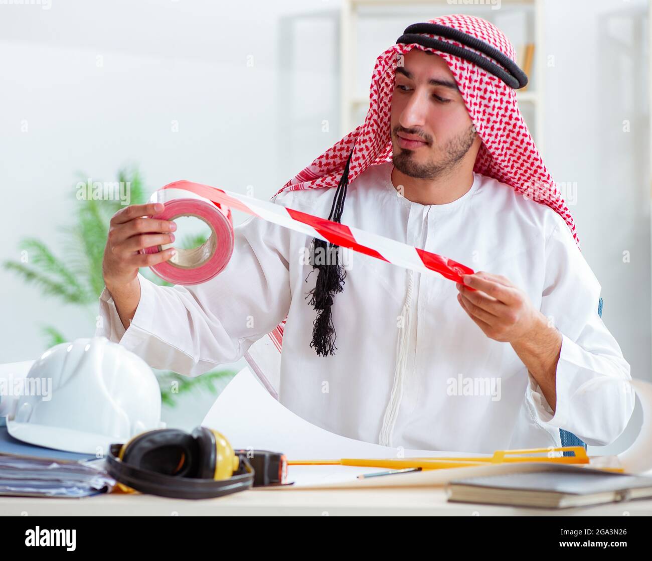 The arab engineer working on new project Stock Photo - Alamy