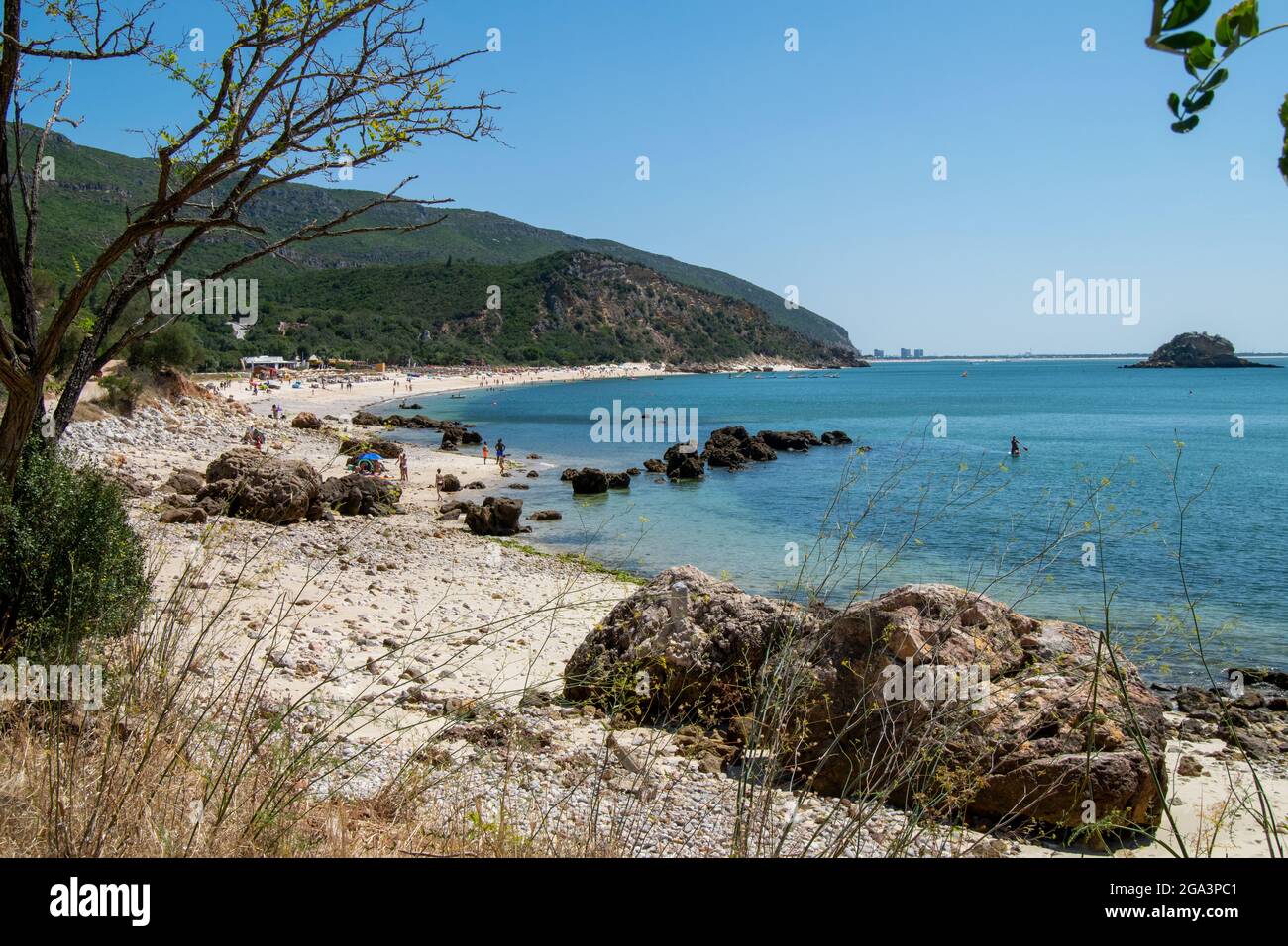 Praia do Creiro, Creiro lovely beach in ArrÁbida Natural Park located ...