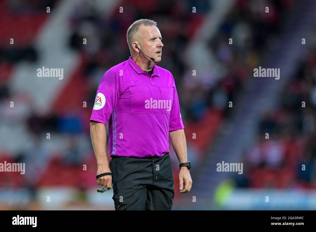 Referee Jonathan Moss in action during the game Stock Photo - Alamy