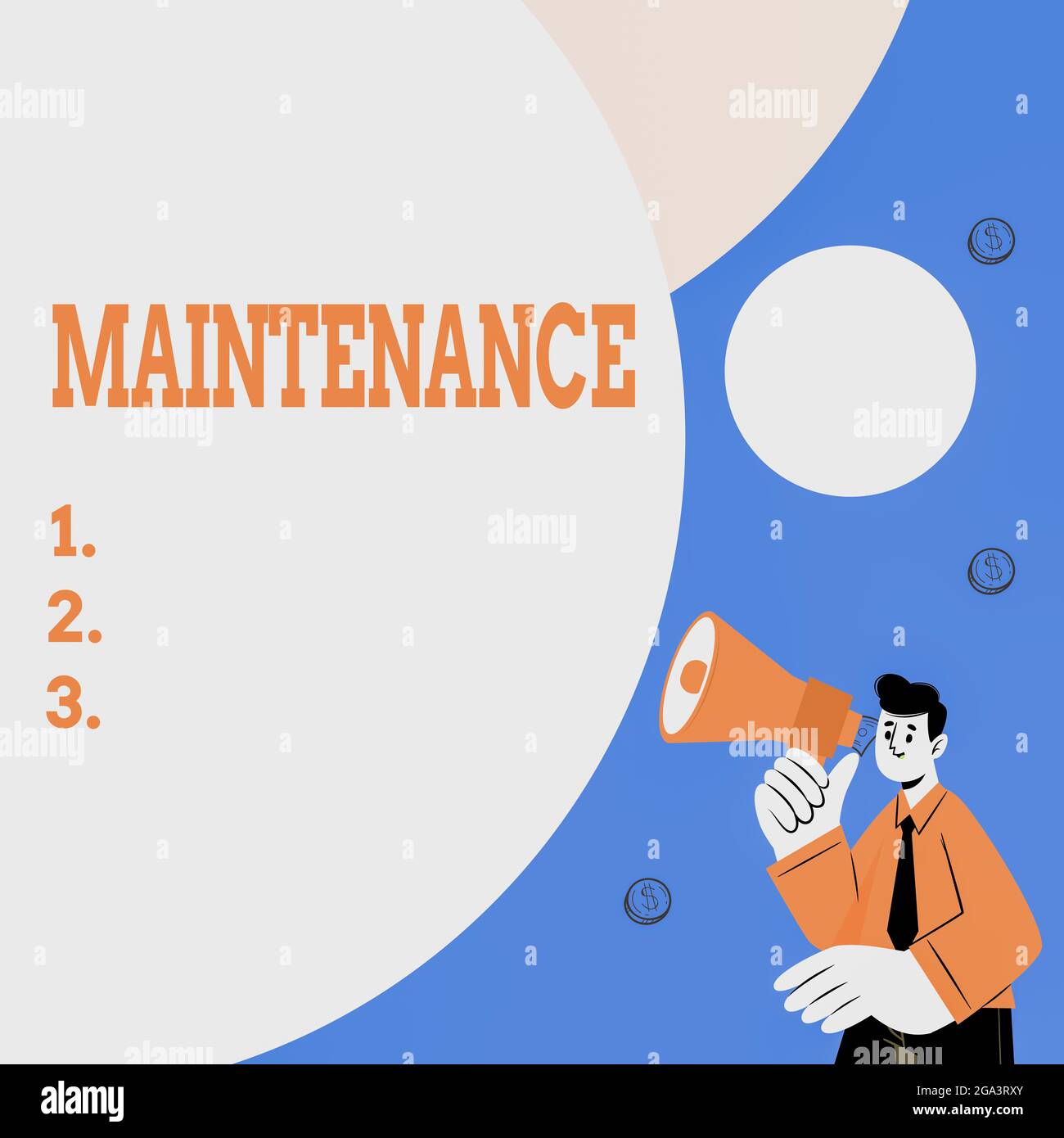 Text caption presenting Maintenance. Word Written on method of ...