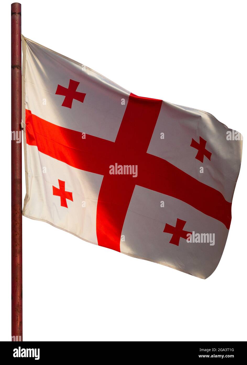 Georgia flag on pole hi-res stock photography and images - Alamy