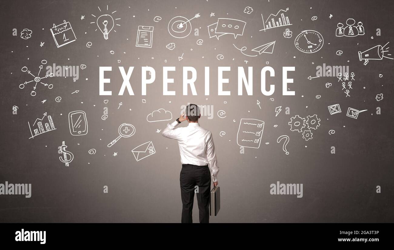 Rear view of a businessman Stock Photo - Alamy