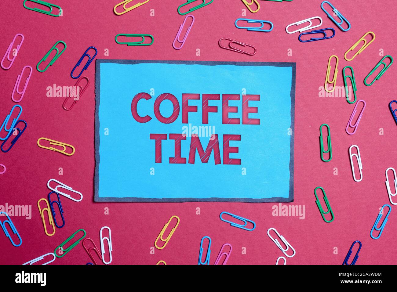 Text sign showing Coffee Time. Internet Concept a chosen period when a ...