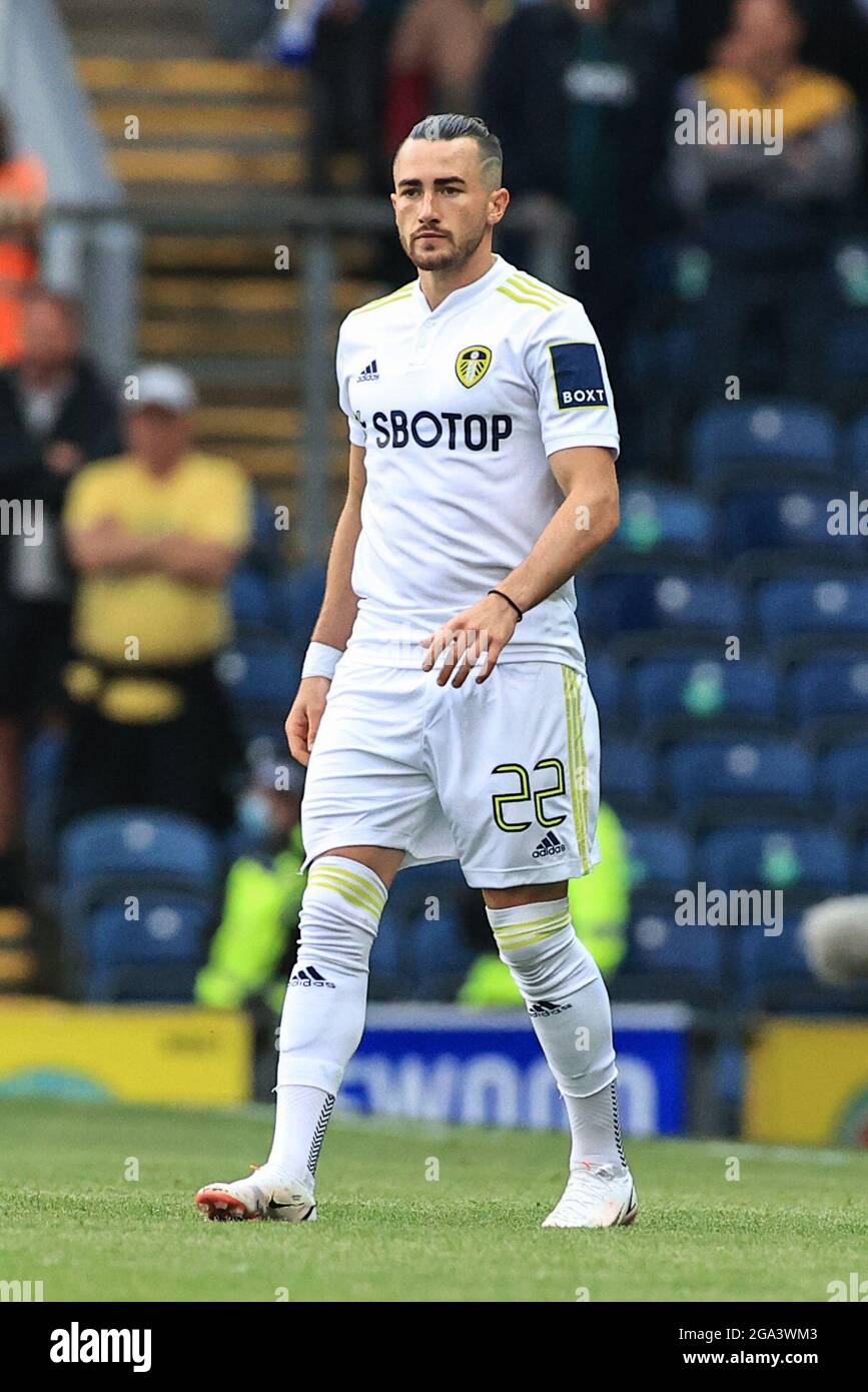 Blackburn, UK. 28th July, 2021. Jack Harrison #22 of Leeds United ...