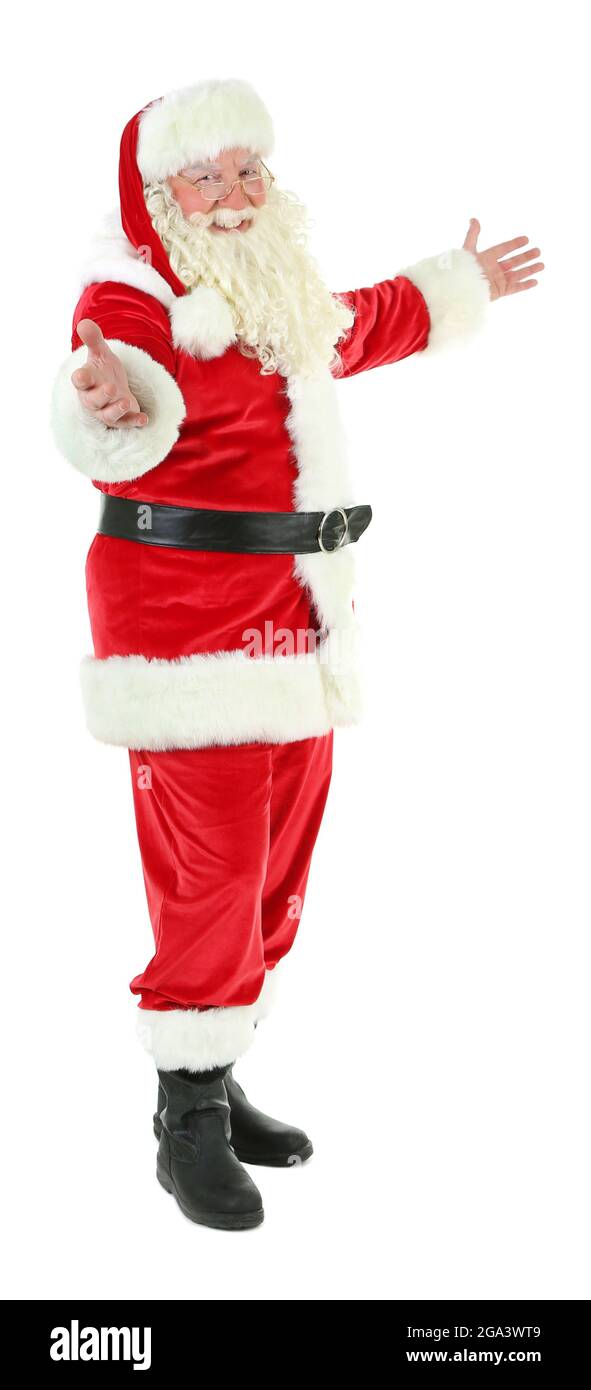 Santa Claus isolated on white background Stock Photo - Alamy