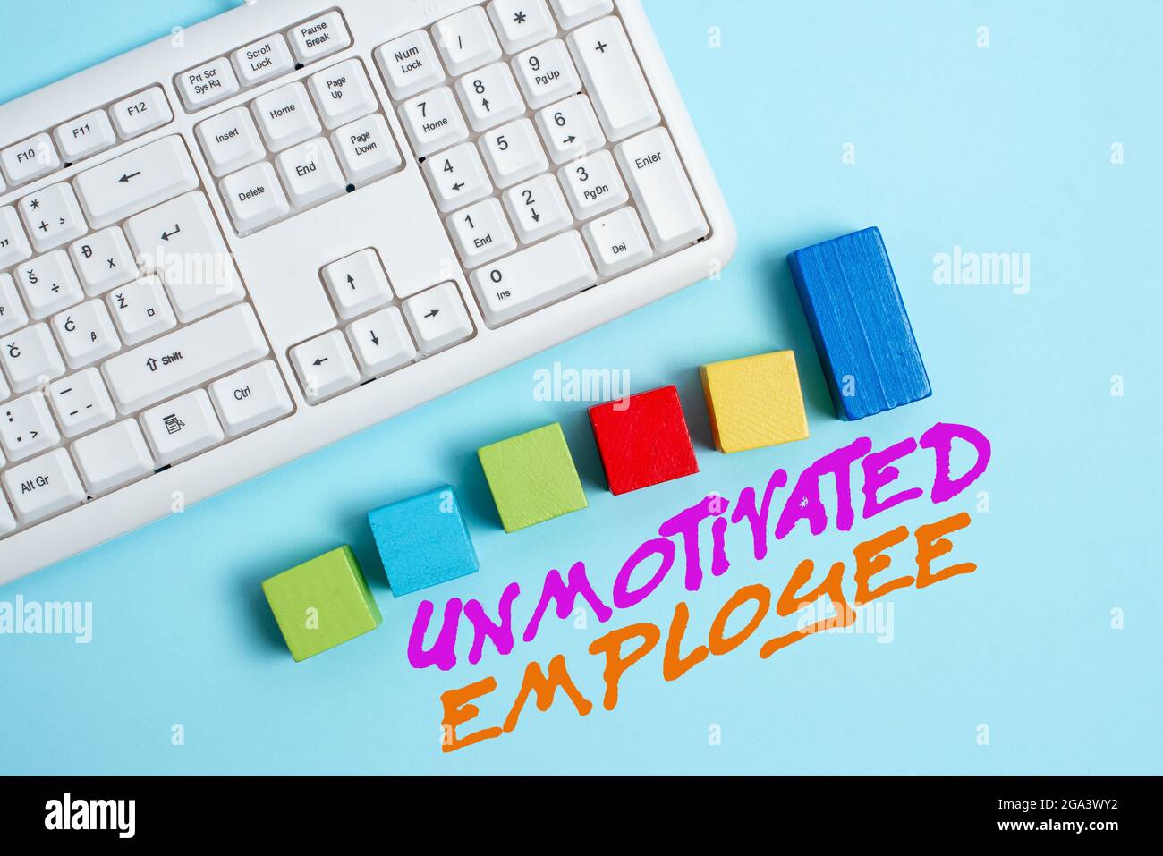 Inspiration showing sign Unmotivated Employee. Word Written on very low ...