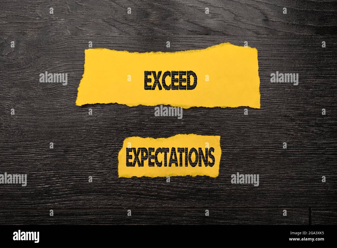 Hand writing sign Exceed Expectations. Business approach able to ...