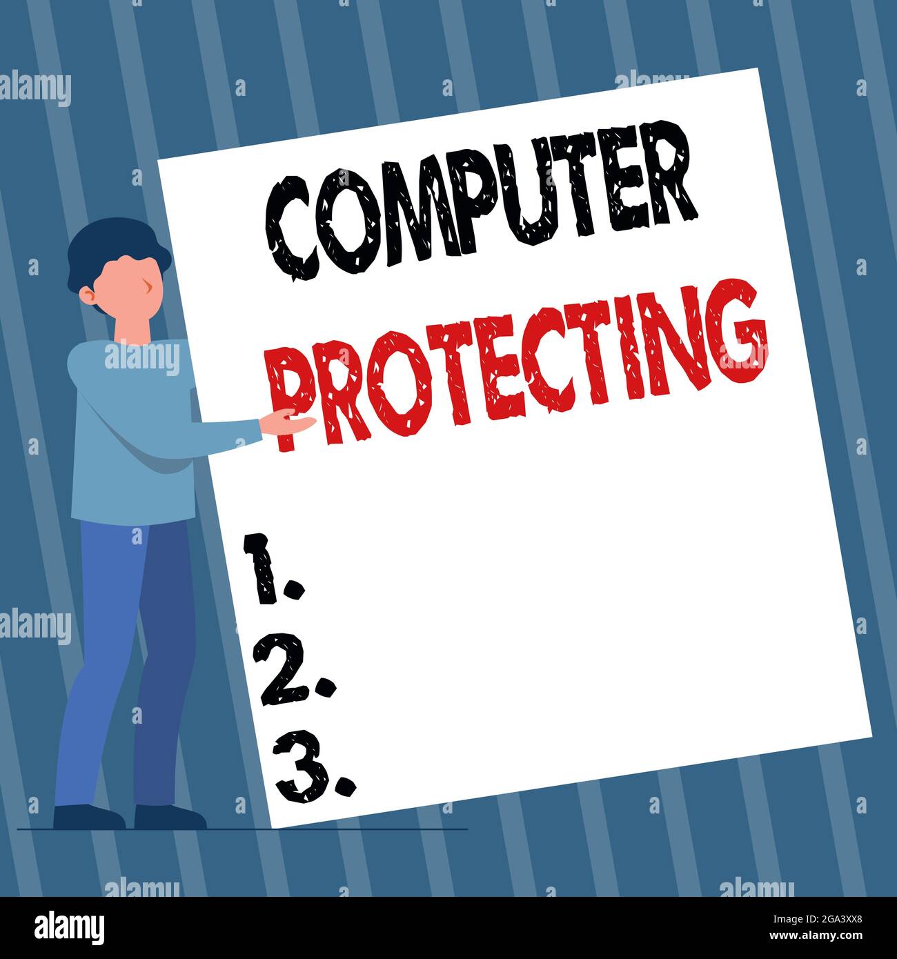 Hand writing sign Computer Protecting. Business overview protecting ...