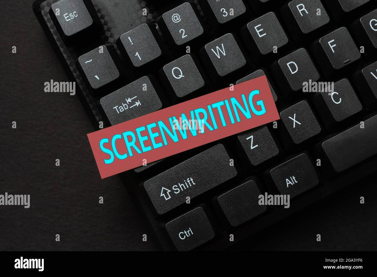 Text sign showing Screenwriting. Business approach the art and craft of ...