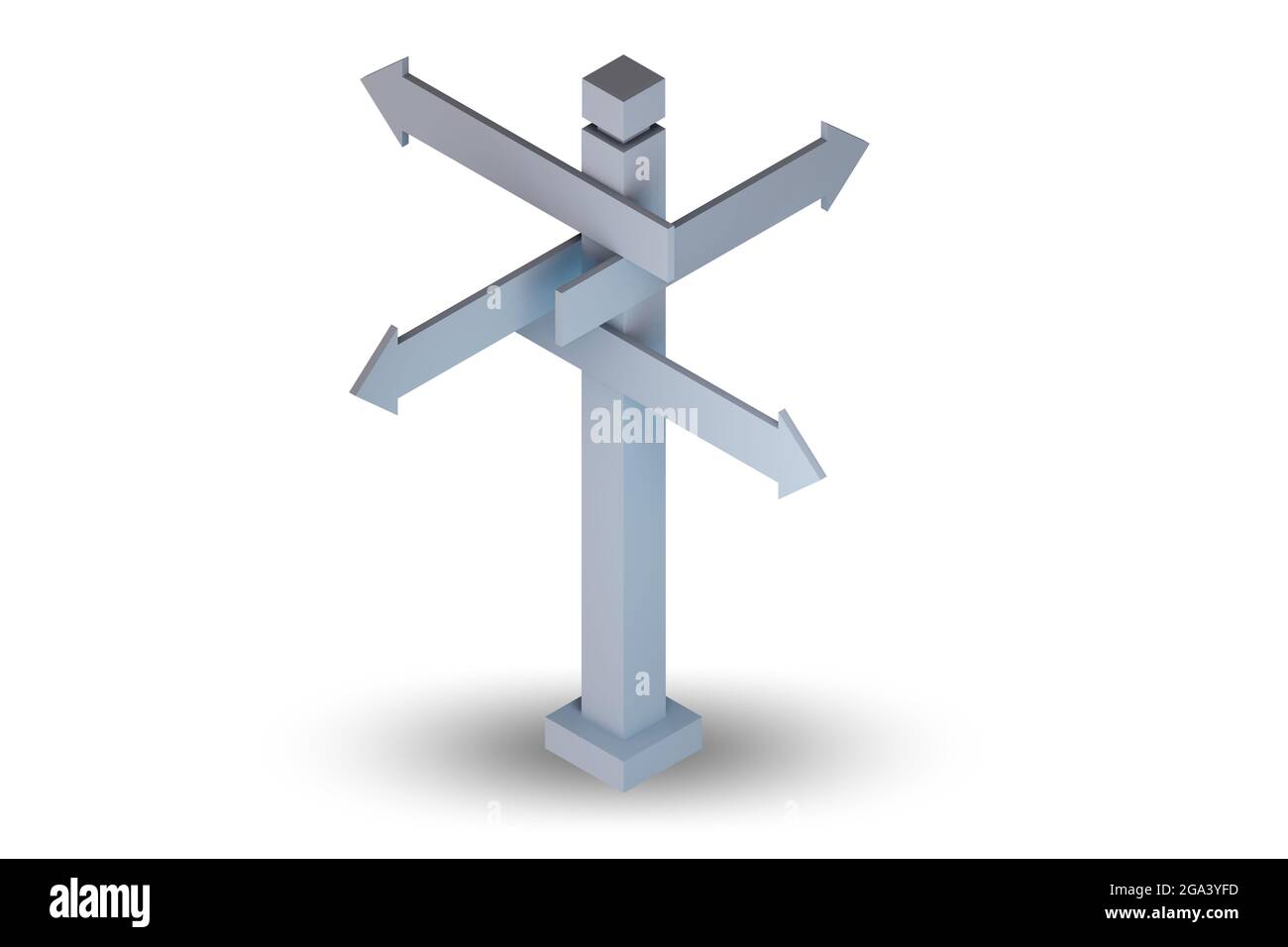 Road direction side in the navigation concept - 3d rendering Stock ...