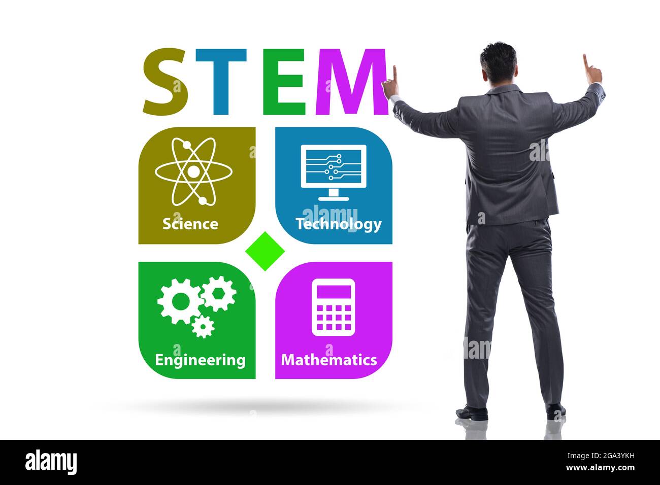 Business people in the STEM education concept Stock Photo - Alamy