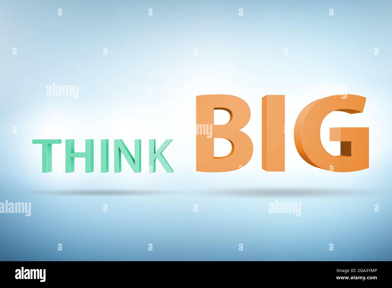 Think big concept with the letters Stock Photo - Alamy