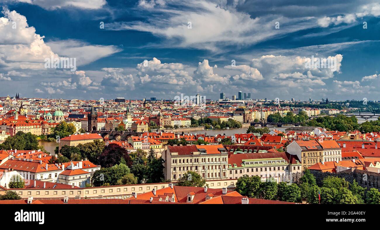 Viewpoint at the Black Tower, Prague, Czech republic Stock Photo - Alamy