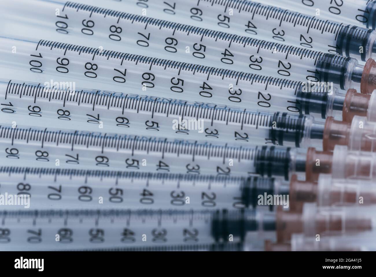 Medicine, Injection, vaccine and disposable syringe isolated, drug ...