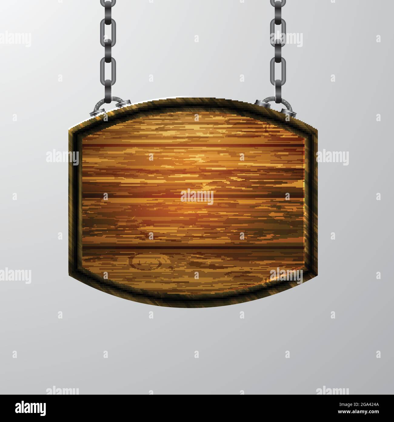 Vector realistic illustration of wooden signboard isolated Stock Vector ...