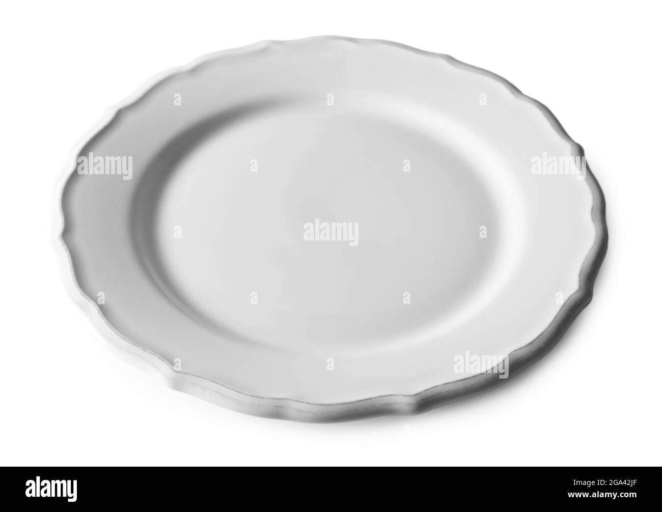 Empty plate isolated on white Stock Photo - Alamy