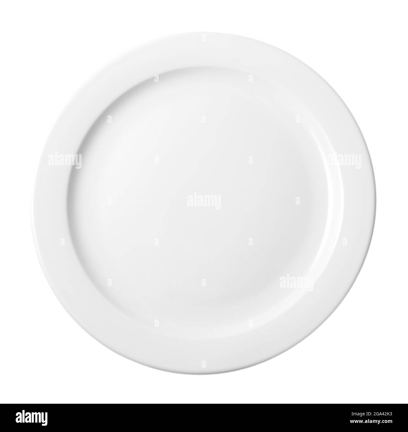 Empty plate isolated on white Stock Photo - Alamy