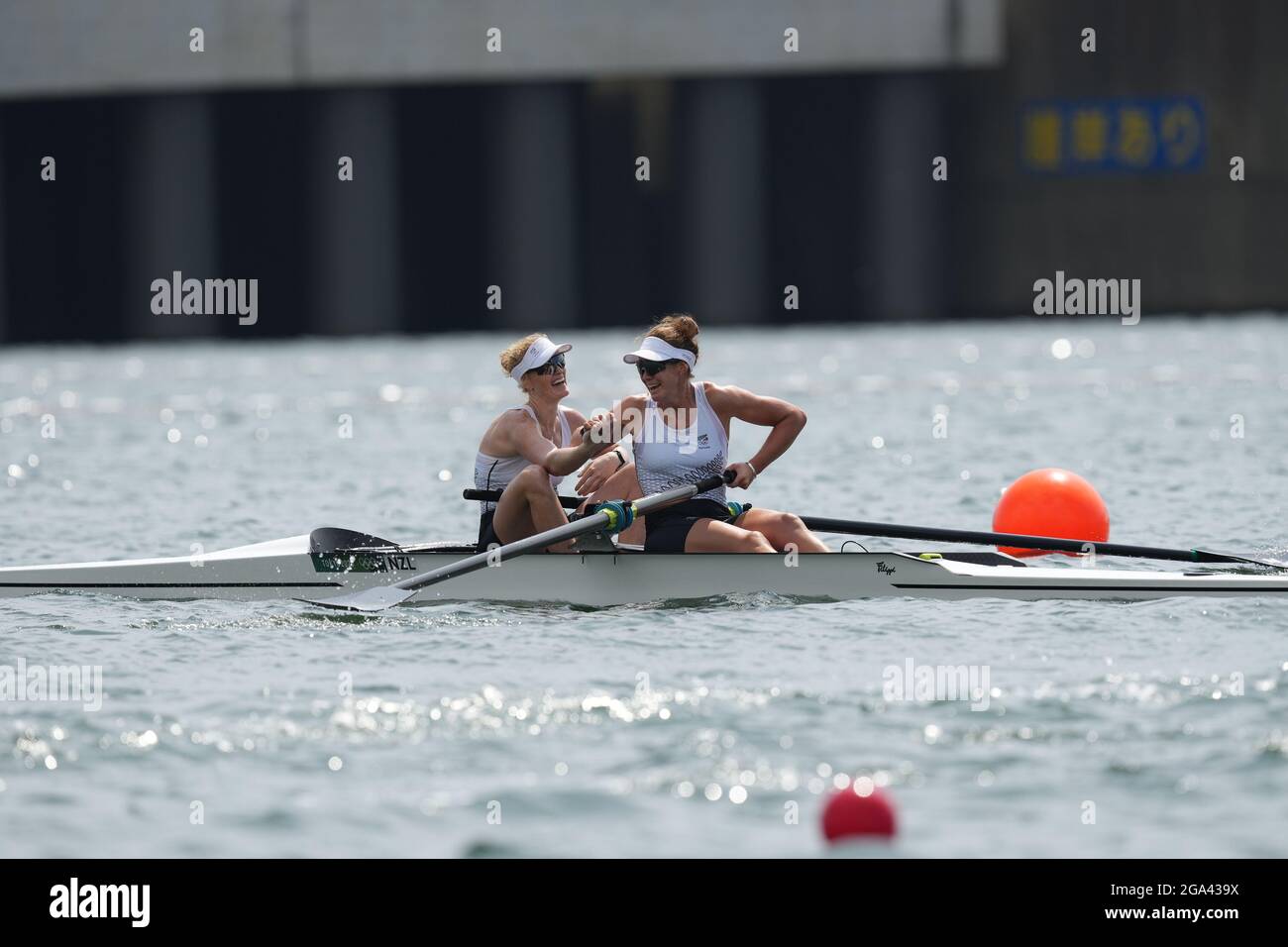 29th July 2021; Sea Forest Waterway, Tokyo Bay, Japan; Team rowing ...