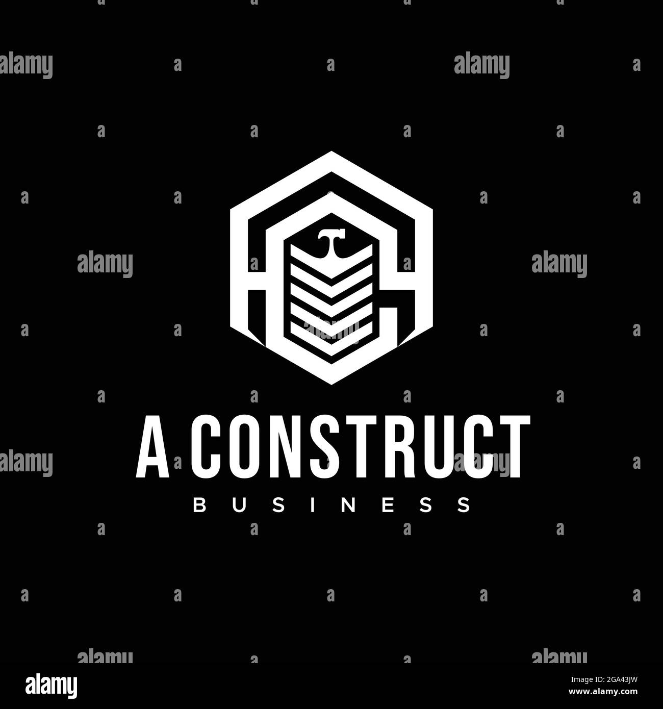 Geometric Letter A C construction logo company with hammer Stock Vector Image & Art - Alamy