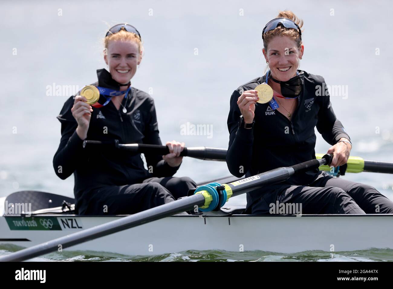 Tokio, Japan. 29th July, 2021. Rowing: Olympics, women, coxless pairs ...