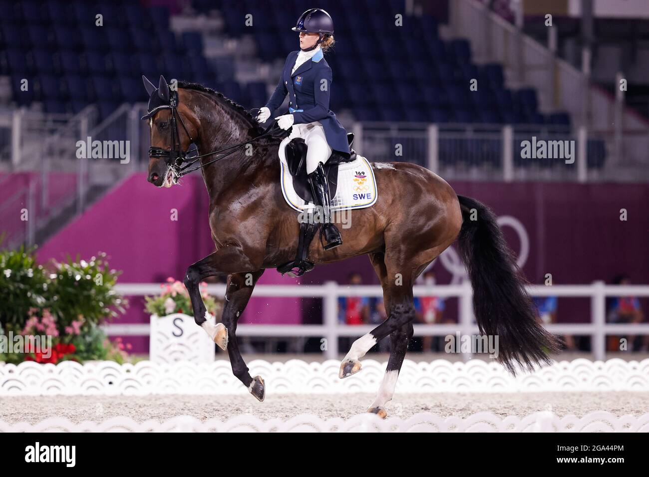 TOKYO, JAPAN - JULY 28: Juliette Ramel of Sweden competing on Dressage ...