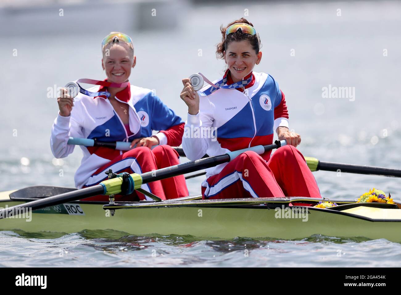 Tokio, Japan. 29th July, 2021. Rowing: Olympics, women's two-man ...
