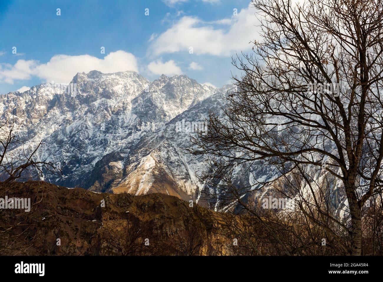 View of Greater Caucasus mountains in Georgia Stock Photo - Alamy
