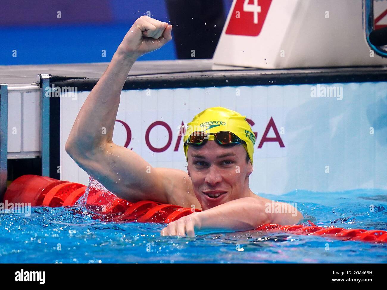 Australia’s Zac Stubblety-Cook celebrates winning the Men's 200m Breaststroke final during the ...