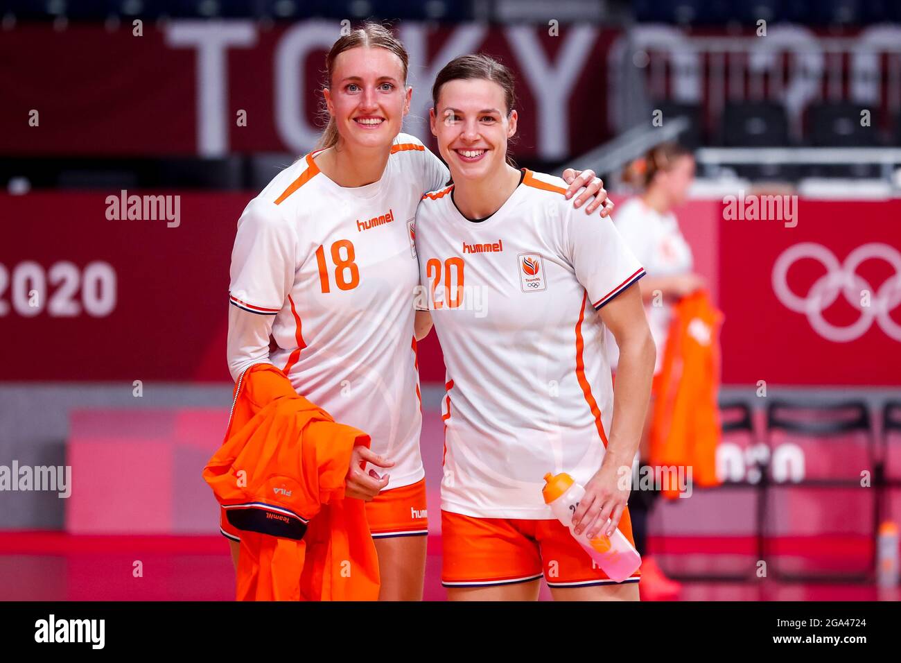 TOKYO, JAPAN - JULY 29: Kelly Dulfer of the Netherlands and Inger Smits ...