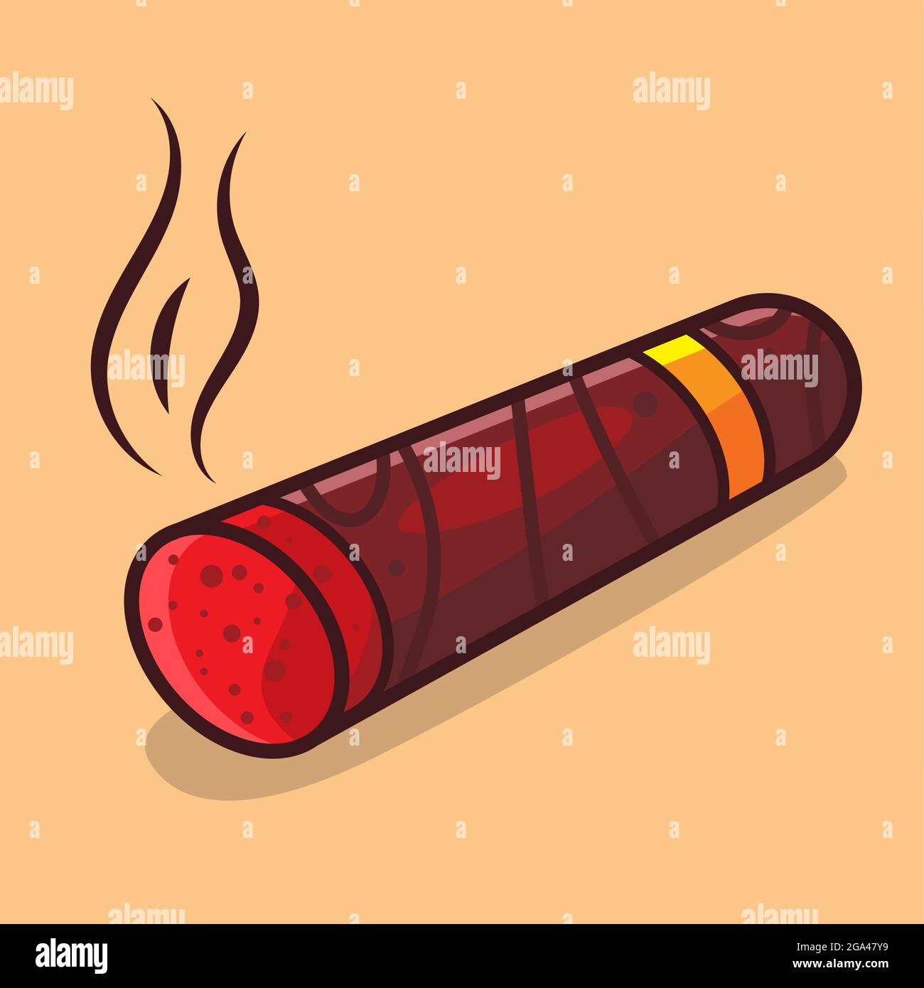 Smoking cigarettes isolated concept Stock Vector Images - Alamy