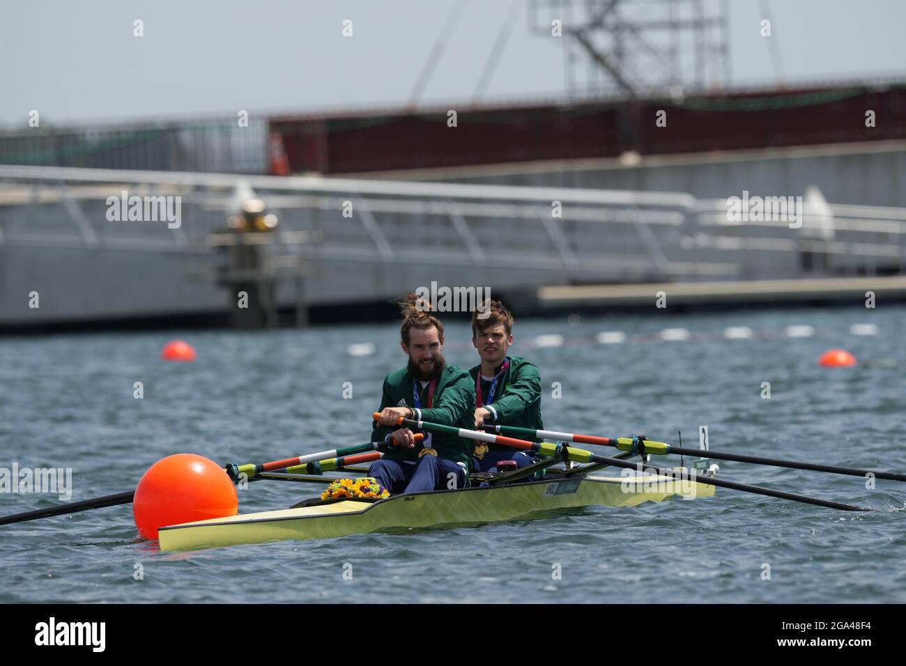 29th July 2021; Sea Forest Waterway, Tokyo Bay, Japan; Team rowing; The ...