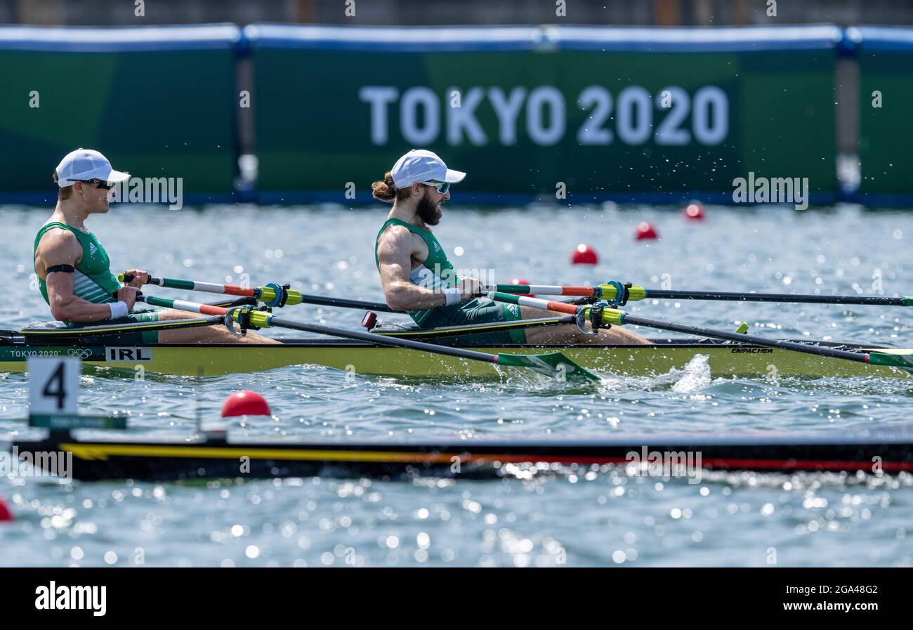 29th July 2021; Sea Forest Waterway, Tokyo Bay, Japan; Team rowing ...