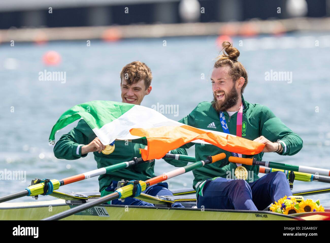 29th July 2021; Sea Forest Waterway, Tokyo Bay, Japan; Team rowing ...