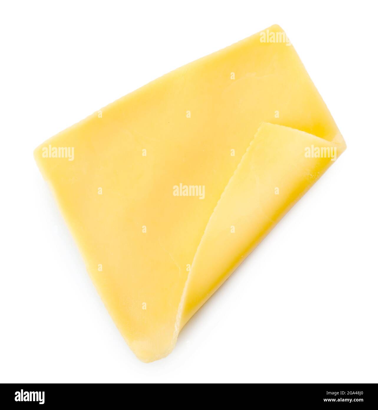 Slice of cheese isolated on white Stock Photo - Alamy
