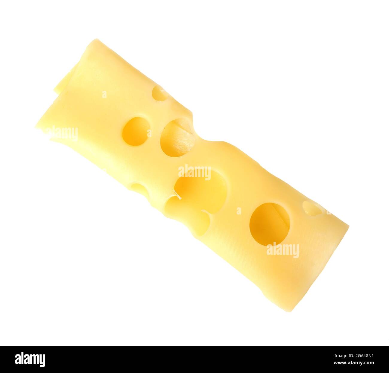 Slice of cheese isolated on white Stock Photo - Alamy