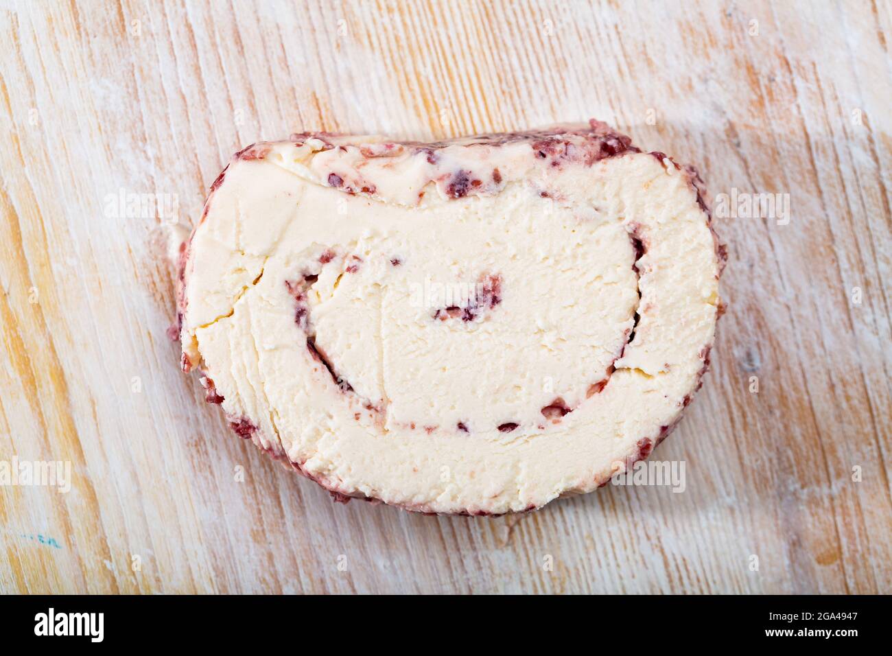 Cheese with cranberries and pasteurized milk Stock Photo - Alamy
