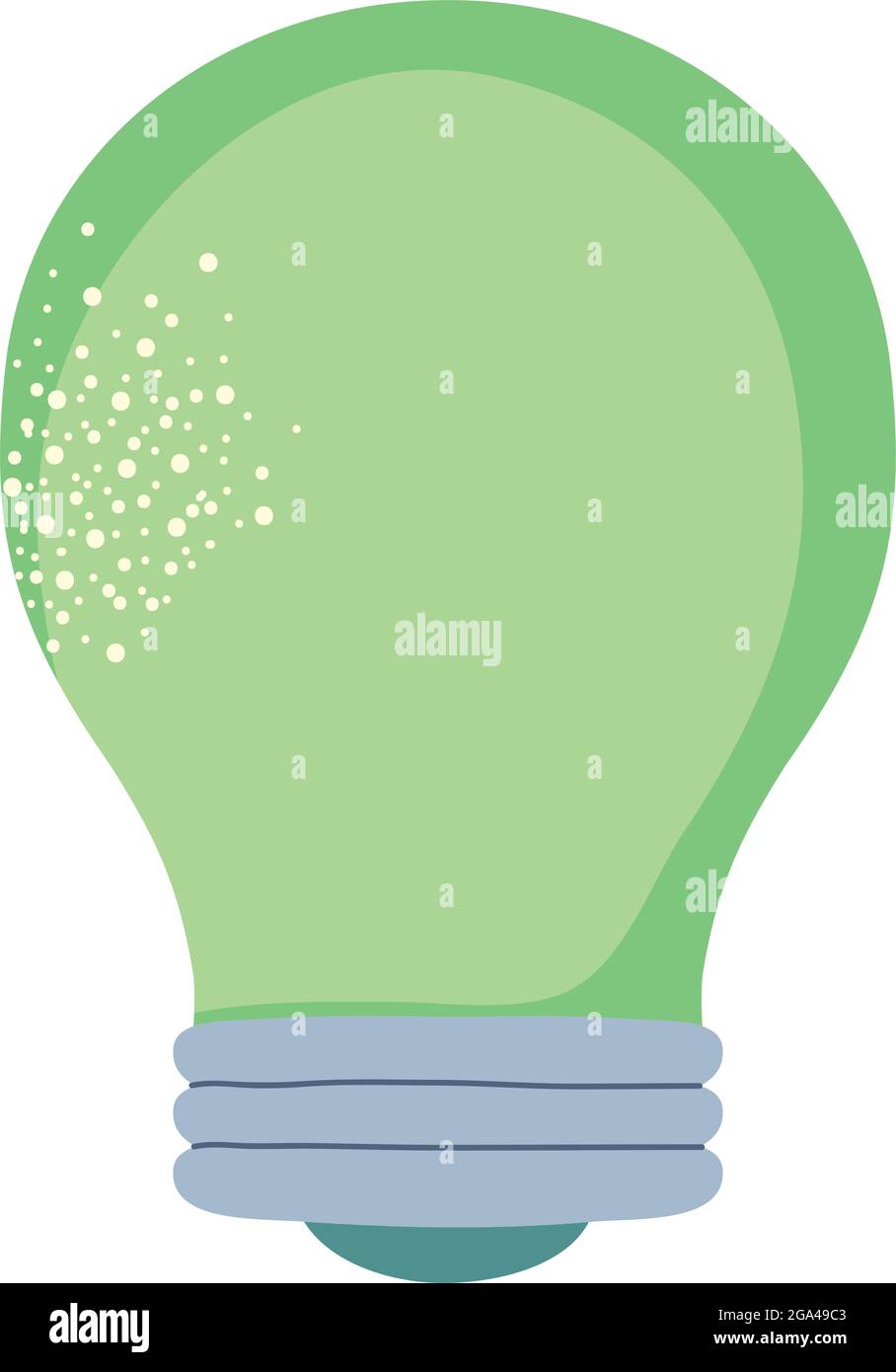 green bulb light icon on white background Stock Vector Image & Art - Alamy