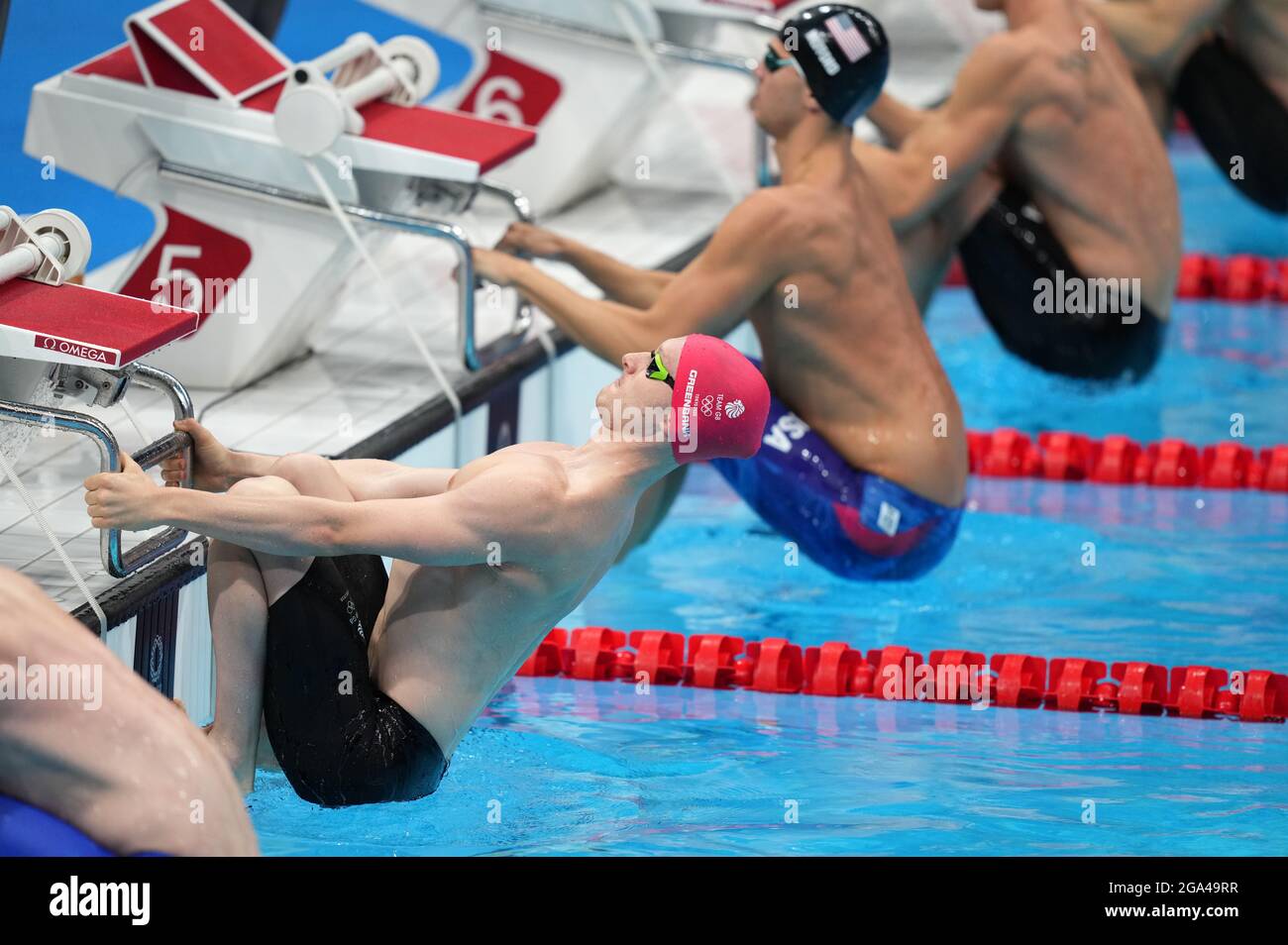 Great Britain's Luke Greenbank in the Men's 200m Backstroke Semifinal 2 ...
