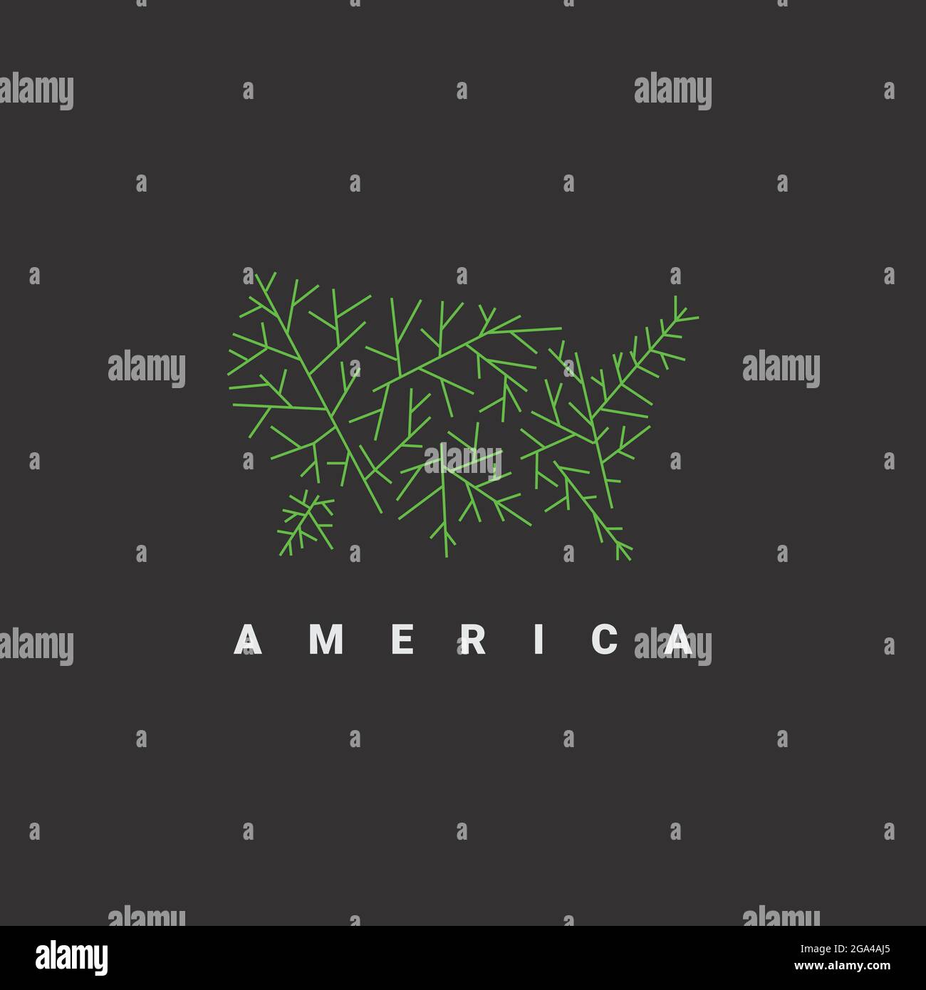 America map logo design vector template Stock Vector Image & Art - Alamy