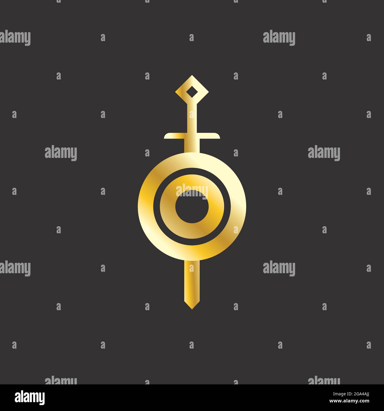 Sword logo hi-res stock photography and images - Alamy