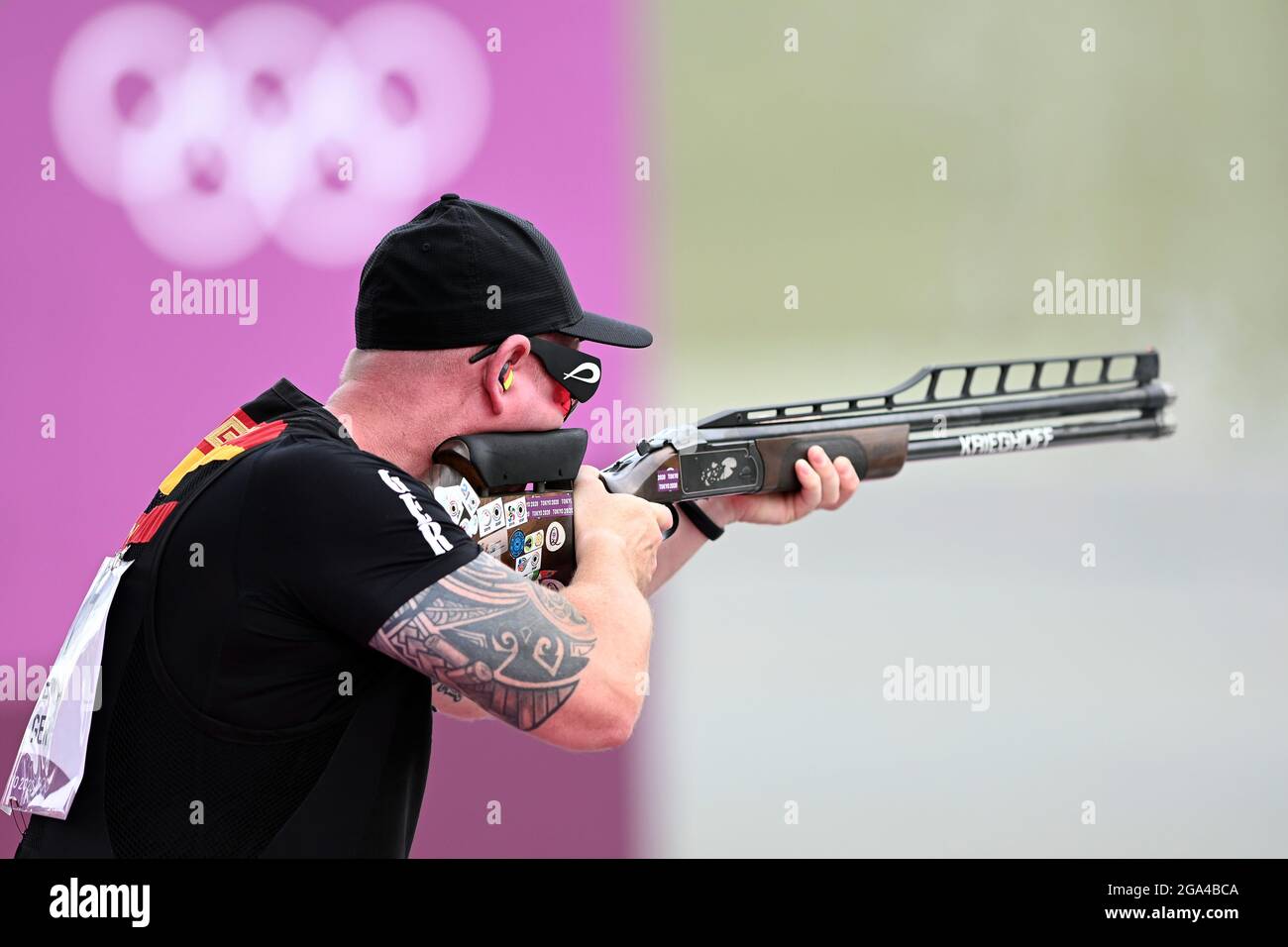 Tokio, Japan. 29th July, 2021. Shooting: Olympia, Trap, Men ...