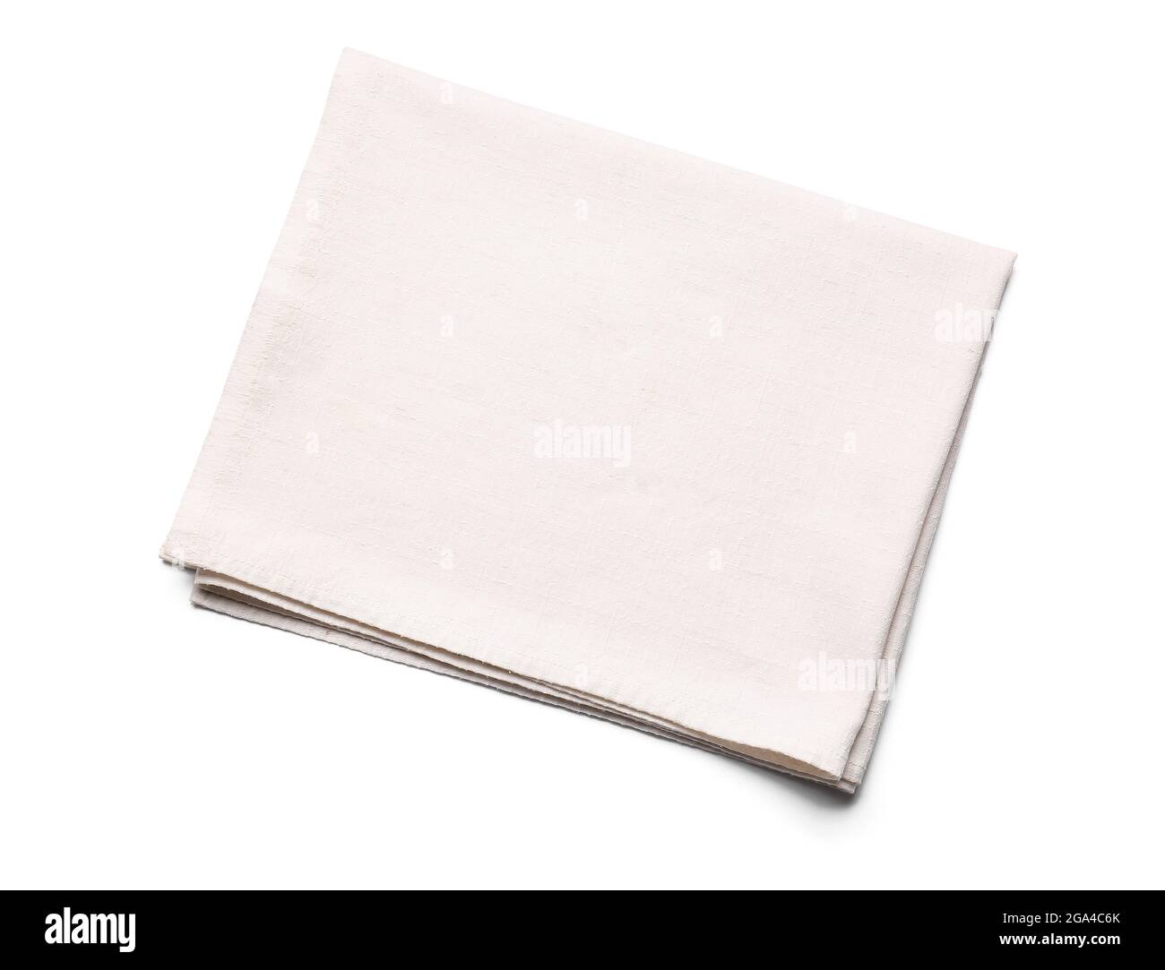 Clean napkin on white background Stock Photo - Alamy