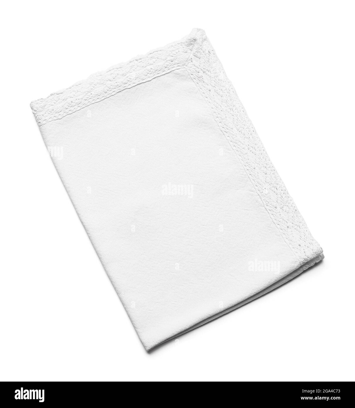 Clean napkin on white background Stock Photo - Alamy