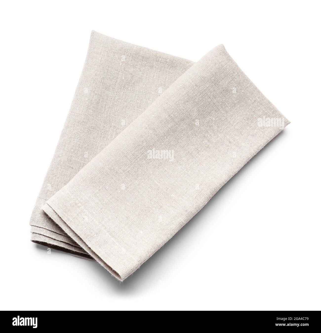 Clean napkins on white background Stock Photo - Alamy